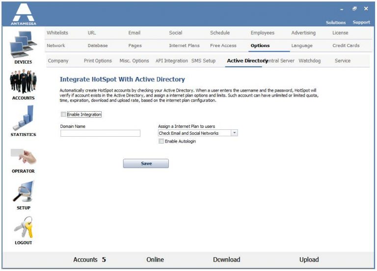 Active Directory Integration I Antamedia software