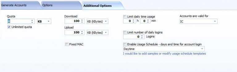 Modify Account Options I Antamedia software